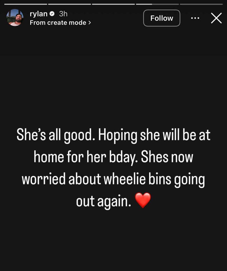 Rylan Clark gives update on mother rushed to hospital