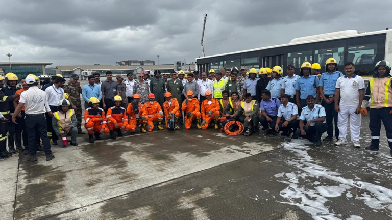 Full scale emergency mock drill conducted at the Pune airport