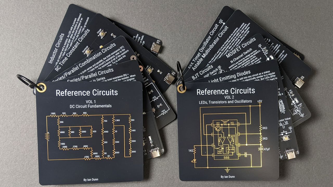 PCB reference books with pages made from actual USB-C powered PCBs are ...