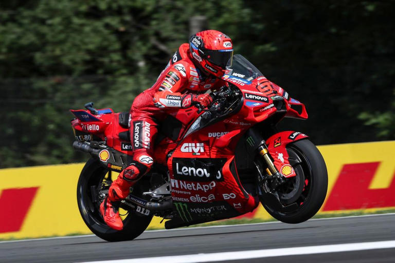 MotoGP Czech GP: Marc Marquez wins sprint despite tyre pressure issues
