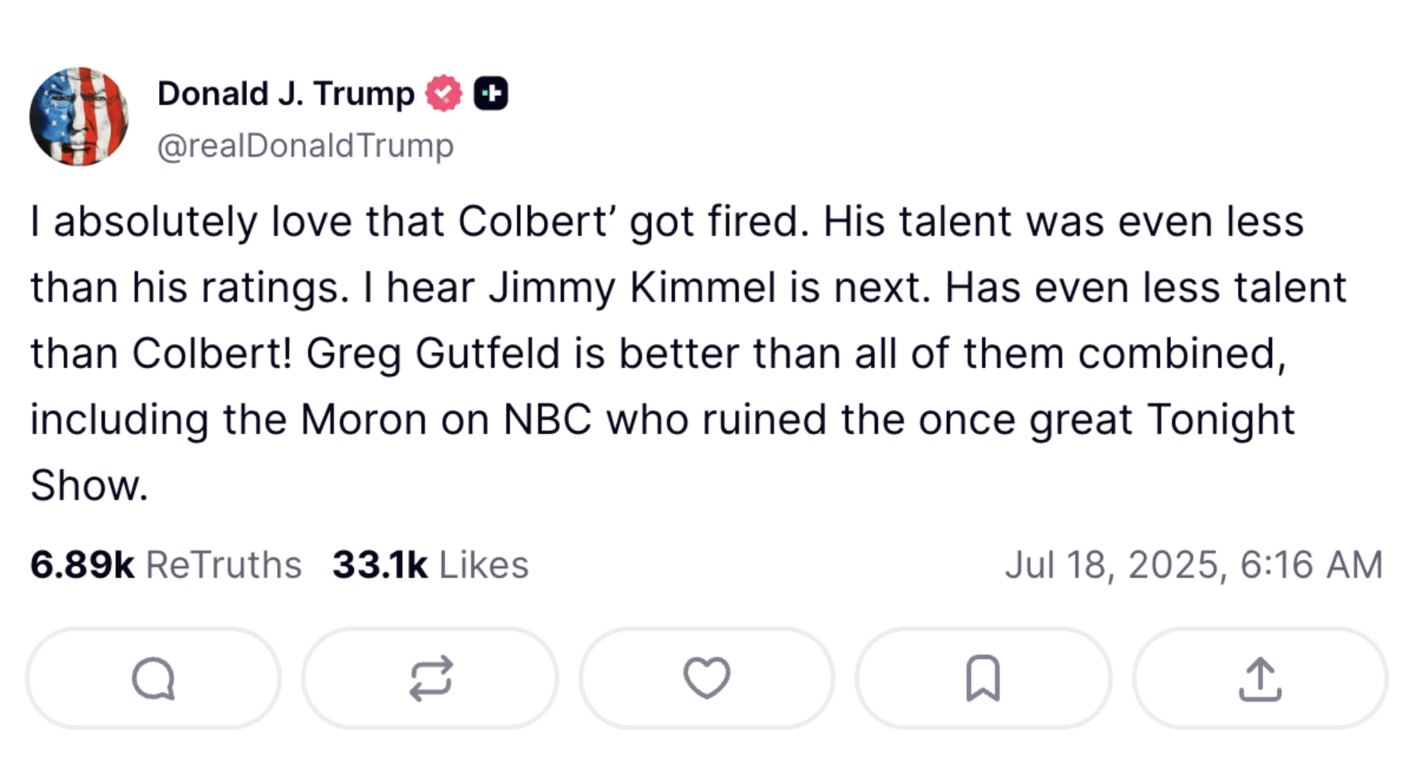 Trump Taunts Stephen Colbert Over “Late Show” Ending: “I Absolutely ...