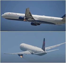Engine fire forces Delta flight back to Los Angeles minutes after takeoff
