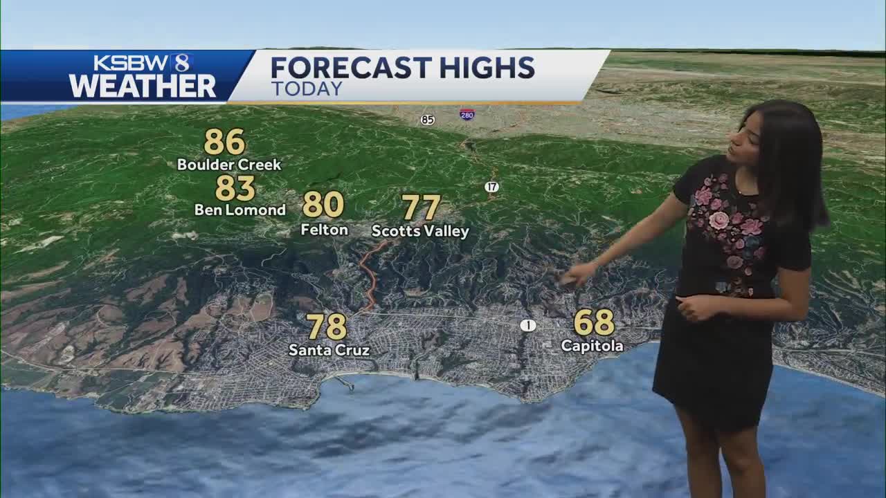 Low clouds linger along the coast