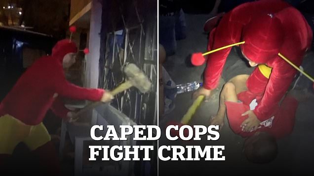 Peruvian cop dressed as Mexican superhero raids alleged drug dealer