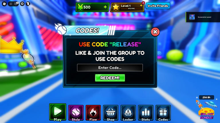 Tennis: Zero Codes (December 2025)