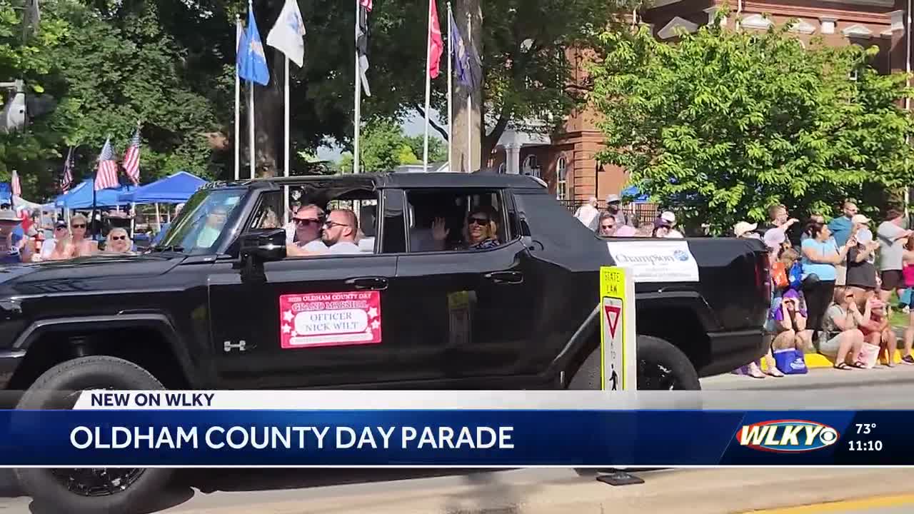 LMPD Officer Nick Wilt serves as grand marshal in the Oldham County Day ...