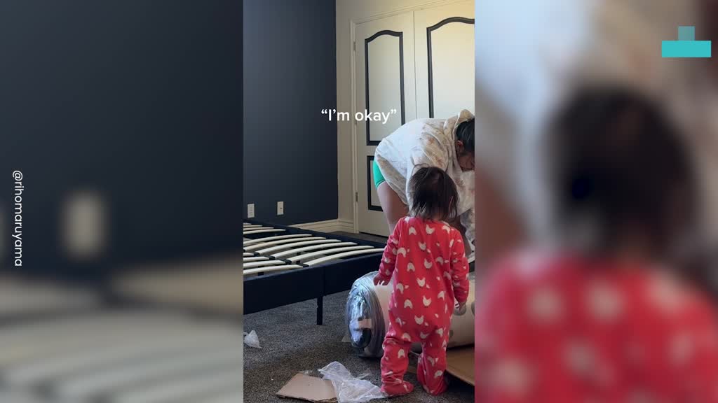 Mattress Launches Into Toddler Mid-Unboxing