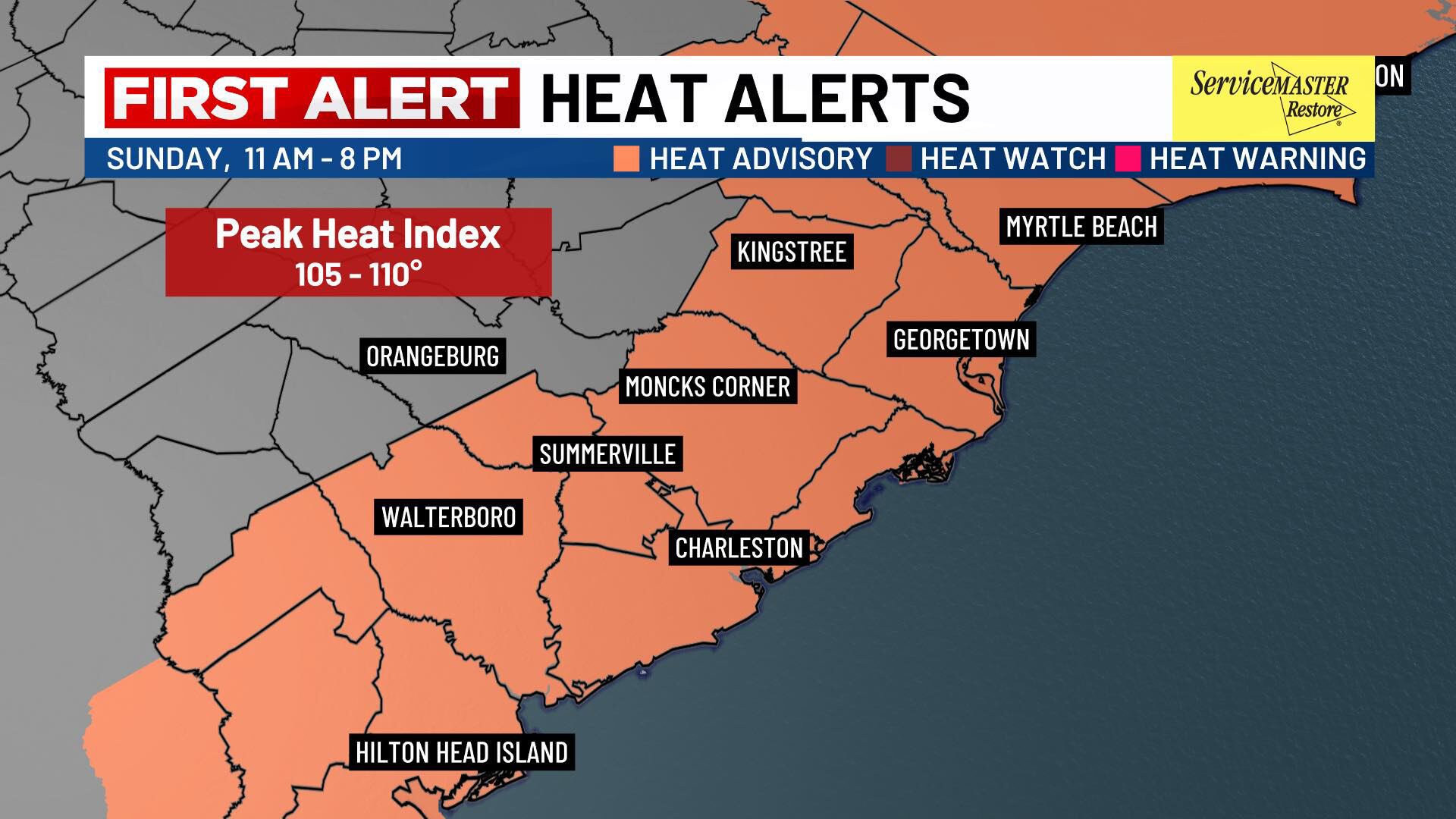 FIRST ALERT: Heat advisory issued in the Lowcountry