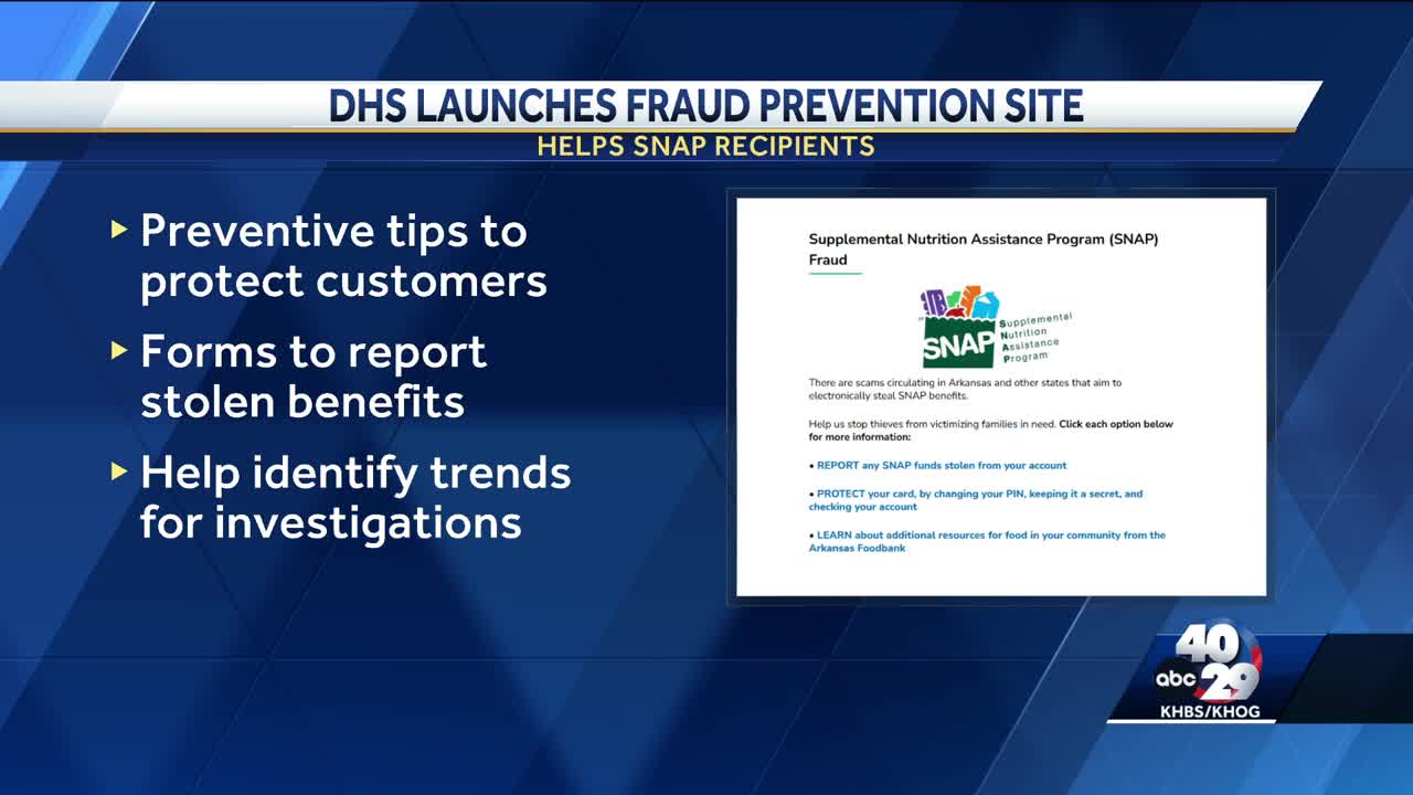 Arkansas DHS launches SNAP fraud prevention site