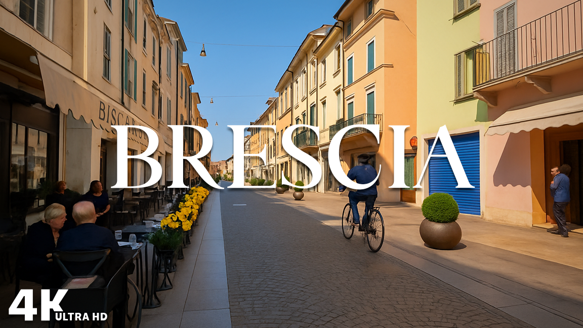 Italy – Brescia, Historic City Walking Tour with In-Video Highlights in 4K