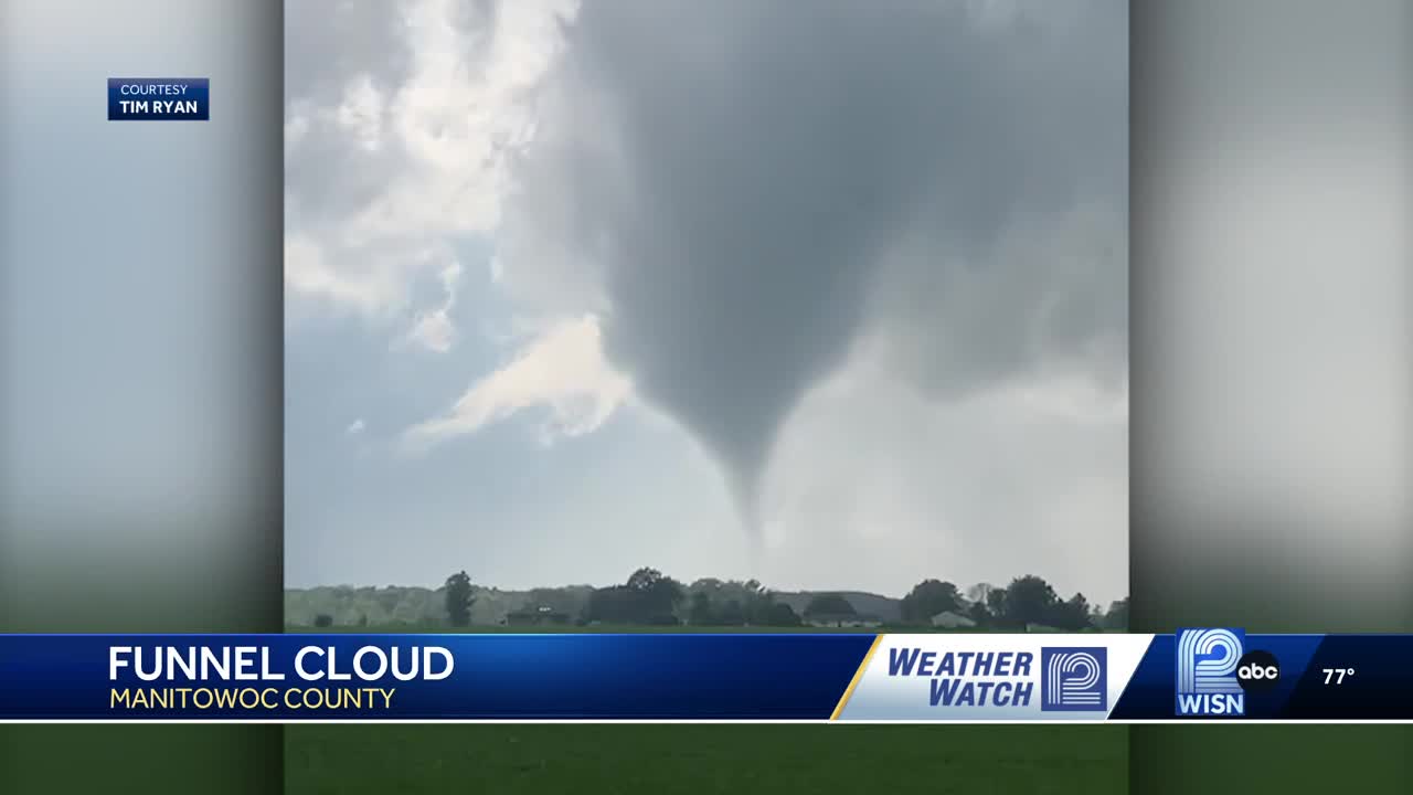 Funnel cloud spotted in Manitowoc County Saturday
