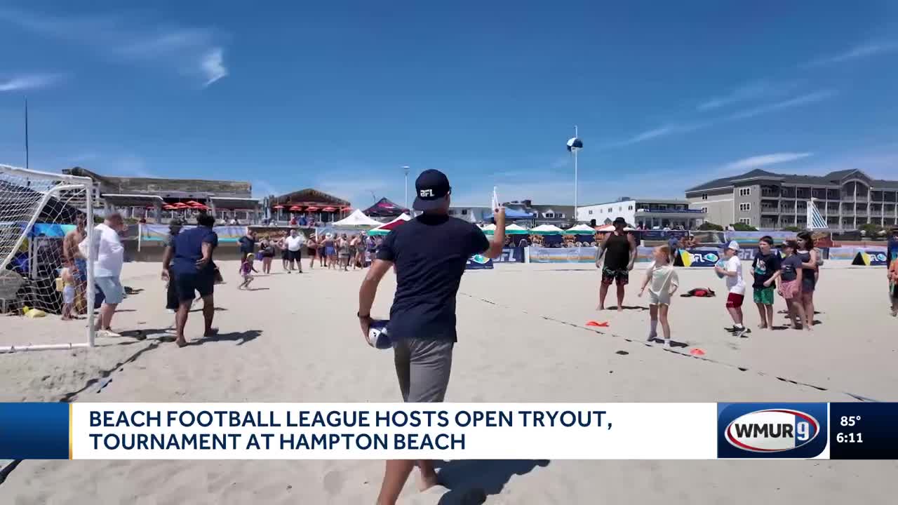 Video: Beach Football League hosts open tryout, tournament at Hampton Beach
