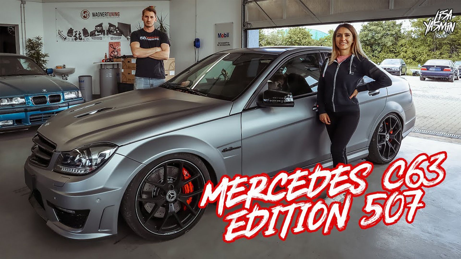 Mercedes C63 W204 Edition 507 mit Fächerkrümmer und X-Pipe im Detail