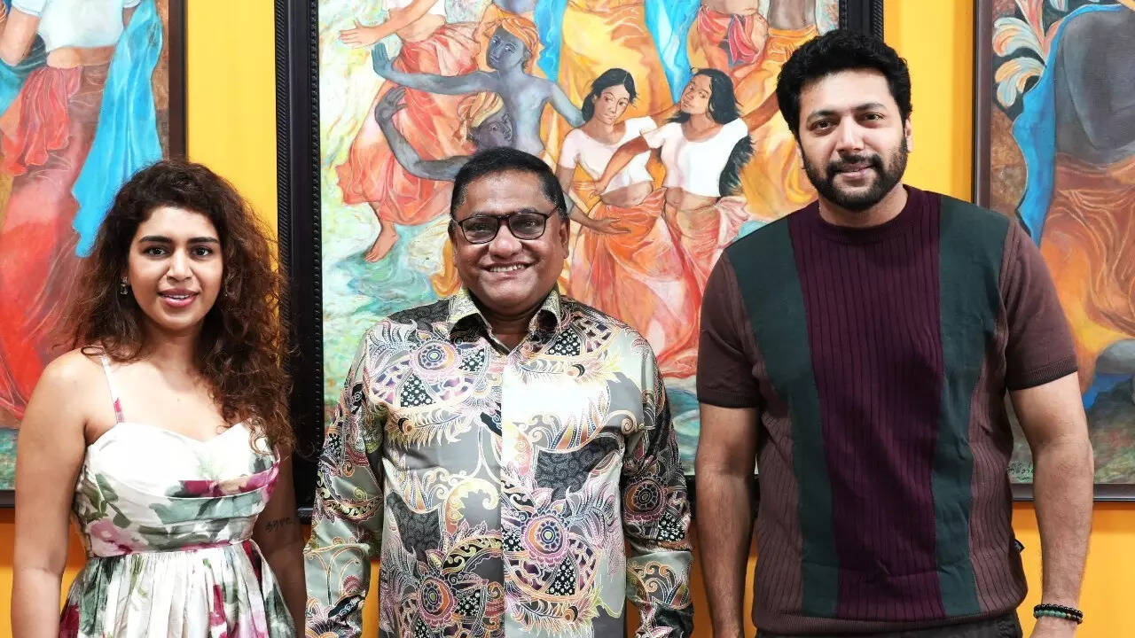 Ravi Mohan–Kenisha bond grows stronger, duo meets Sri Lankan minister ...