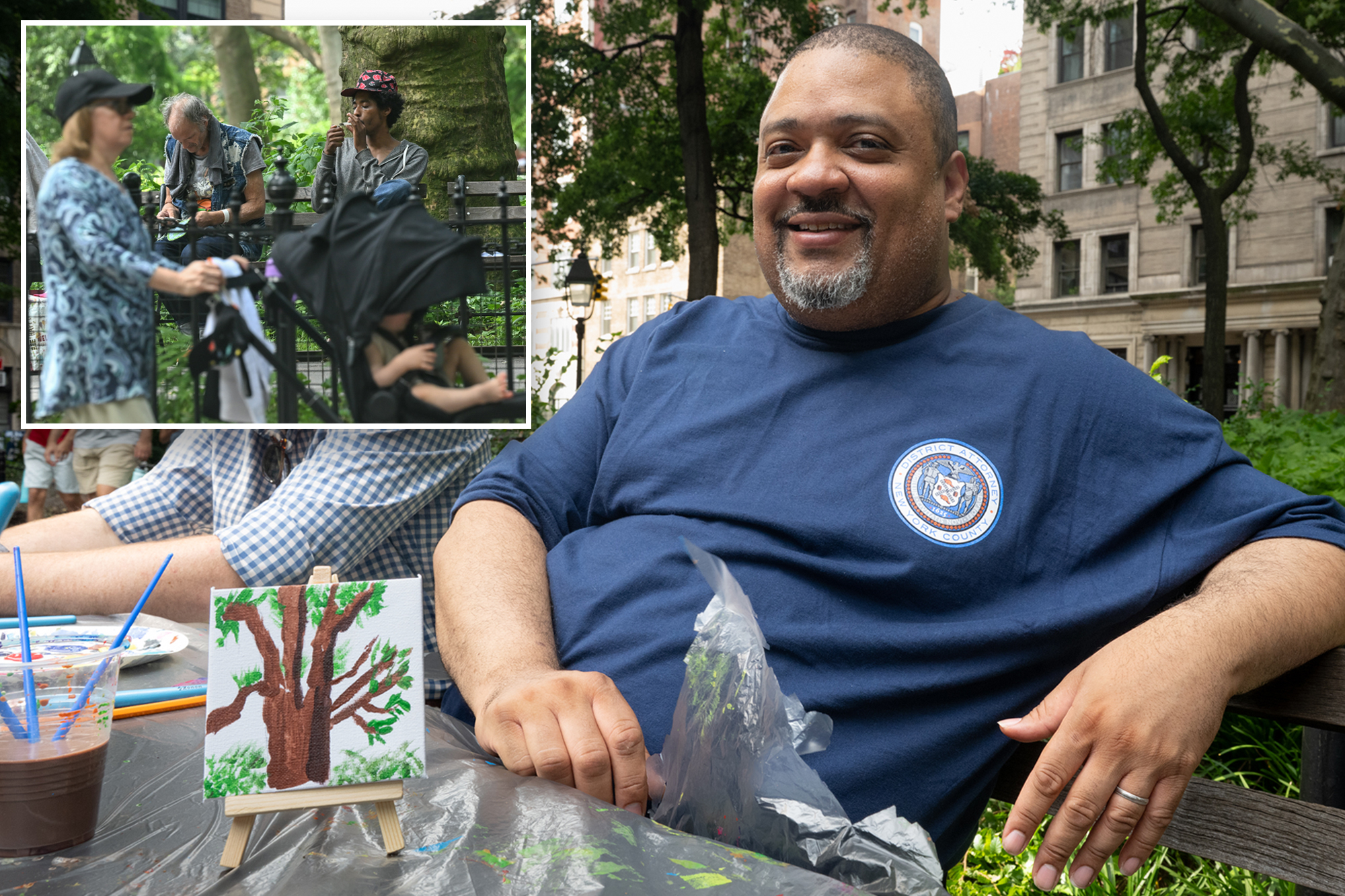 DA Bragg paints trees in NYC’s Washington Square Park to ‘heal’ the ...