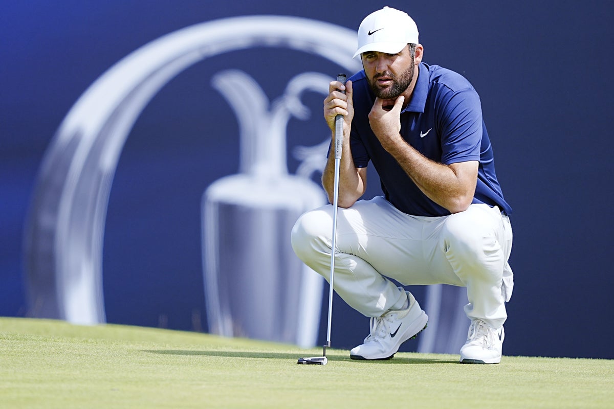Open leader Scottie Scheffler starts with birdie to dampen hopes of ...