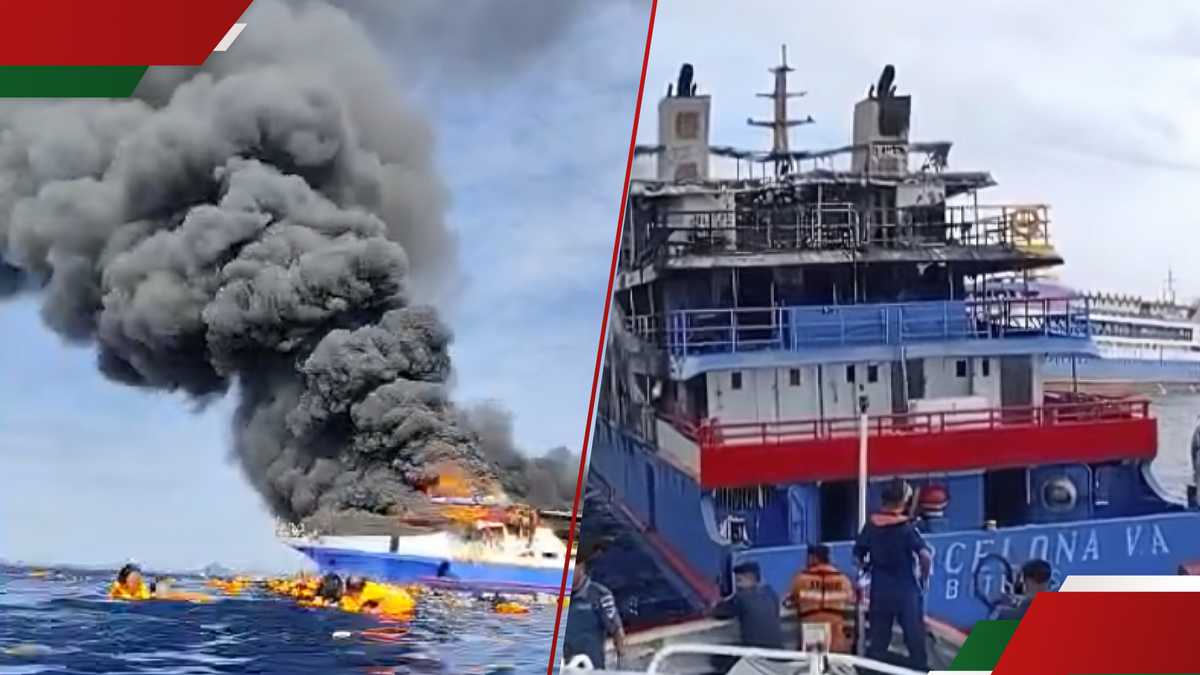 Video: Panic as passengers jump into sea after fire engulfs Barcelona's ...