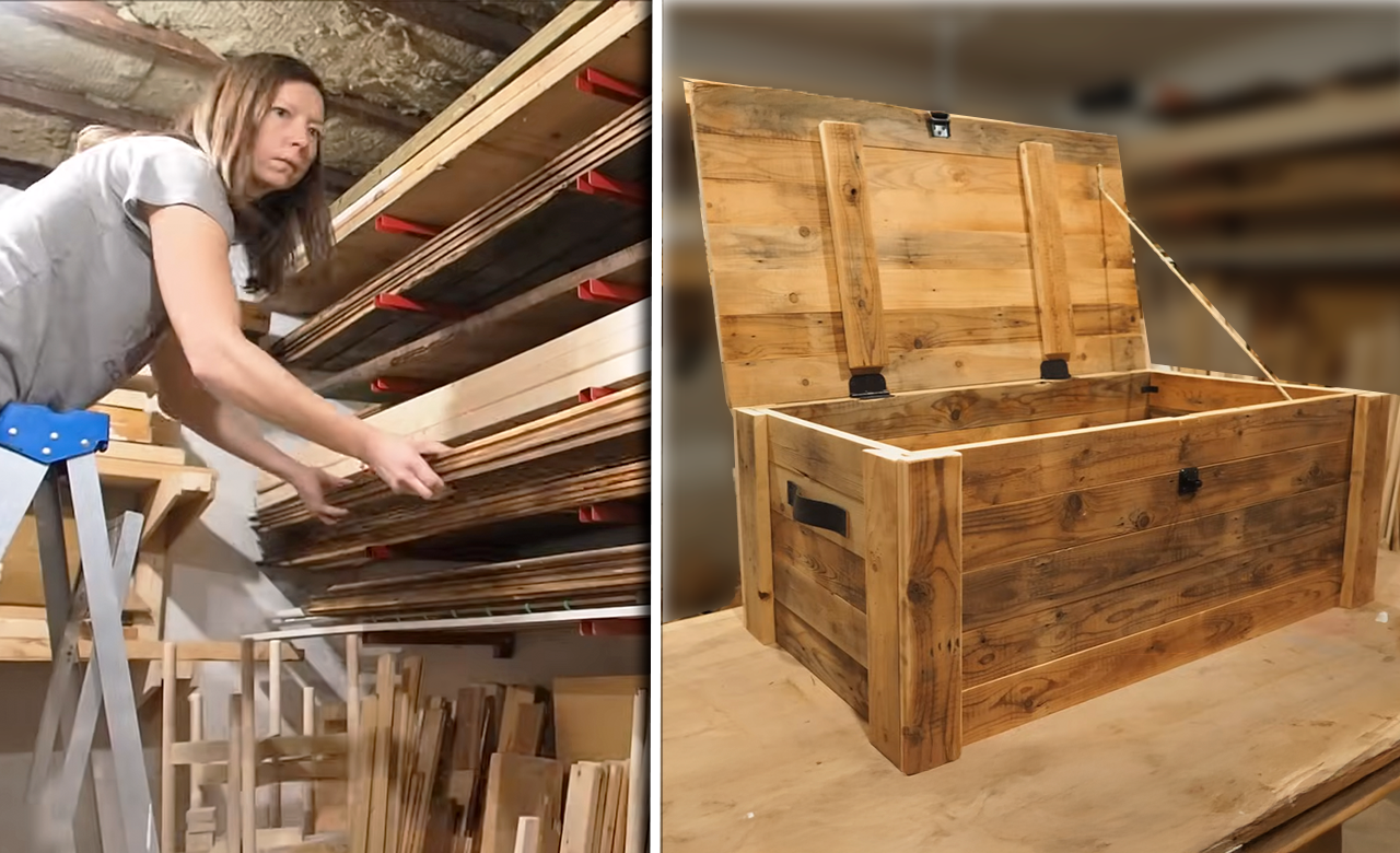 Build a storage chest from reclaimed wood