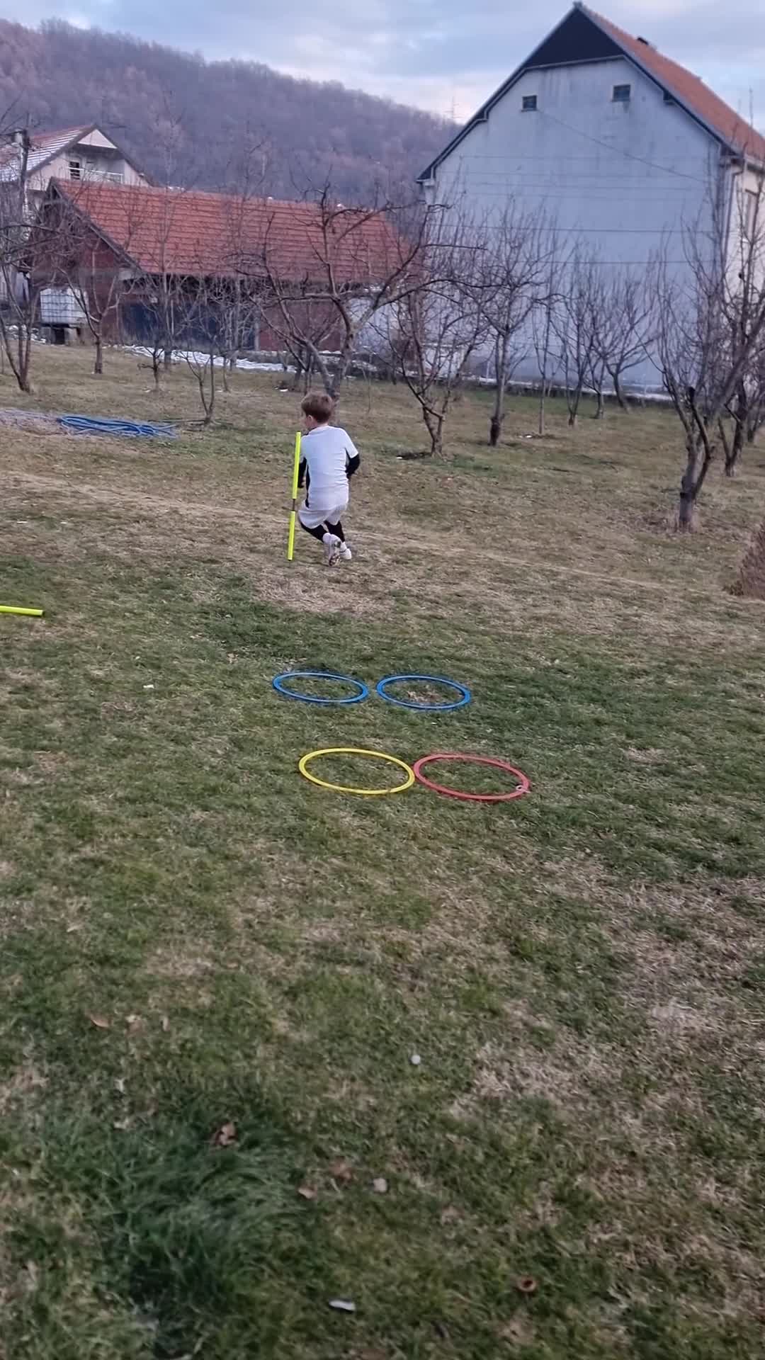 Young Athlete's Intense Soccer Training Session