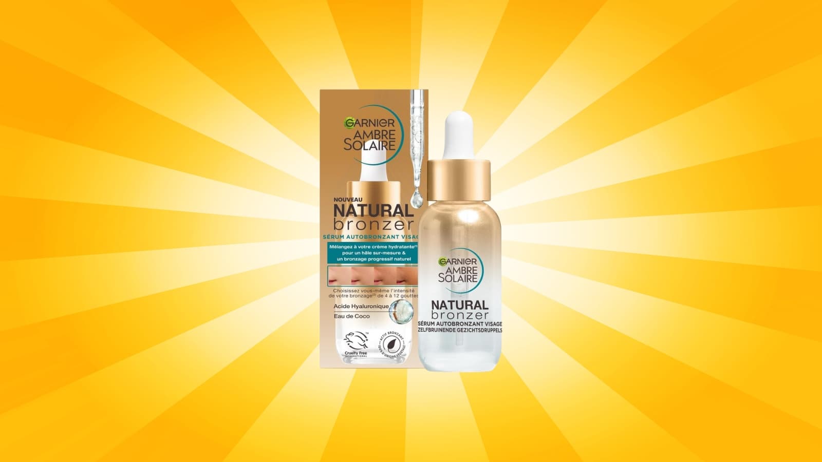 Riche en acide hyaluronique, ce sérum autobronzant Garnier est parfait ...