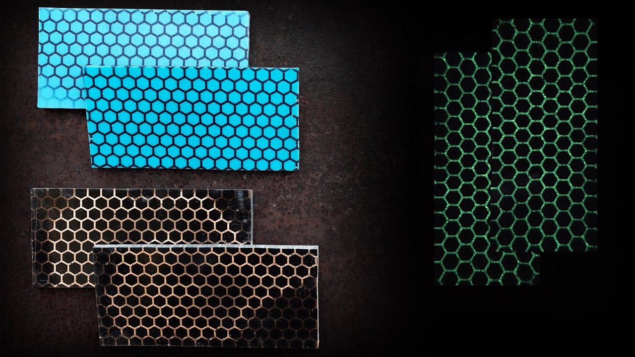 I made glow-in-the-dark hexagon scales! 🌟