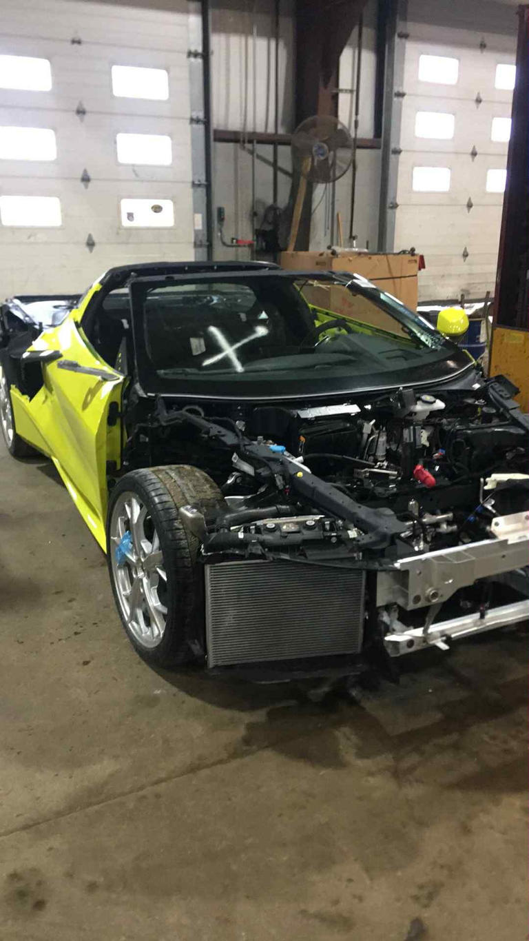 Why Perfectly Good New Corvettes Are Being Cut In Half With A Garage Tool
