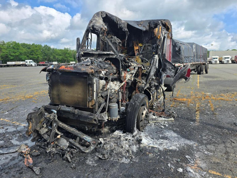 PHOTOS: Tractor-trailer bursts into flames in Bristol