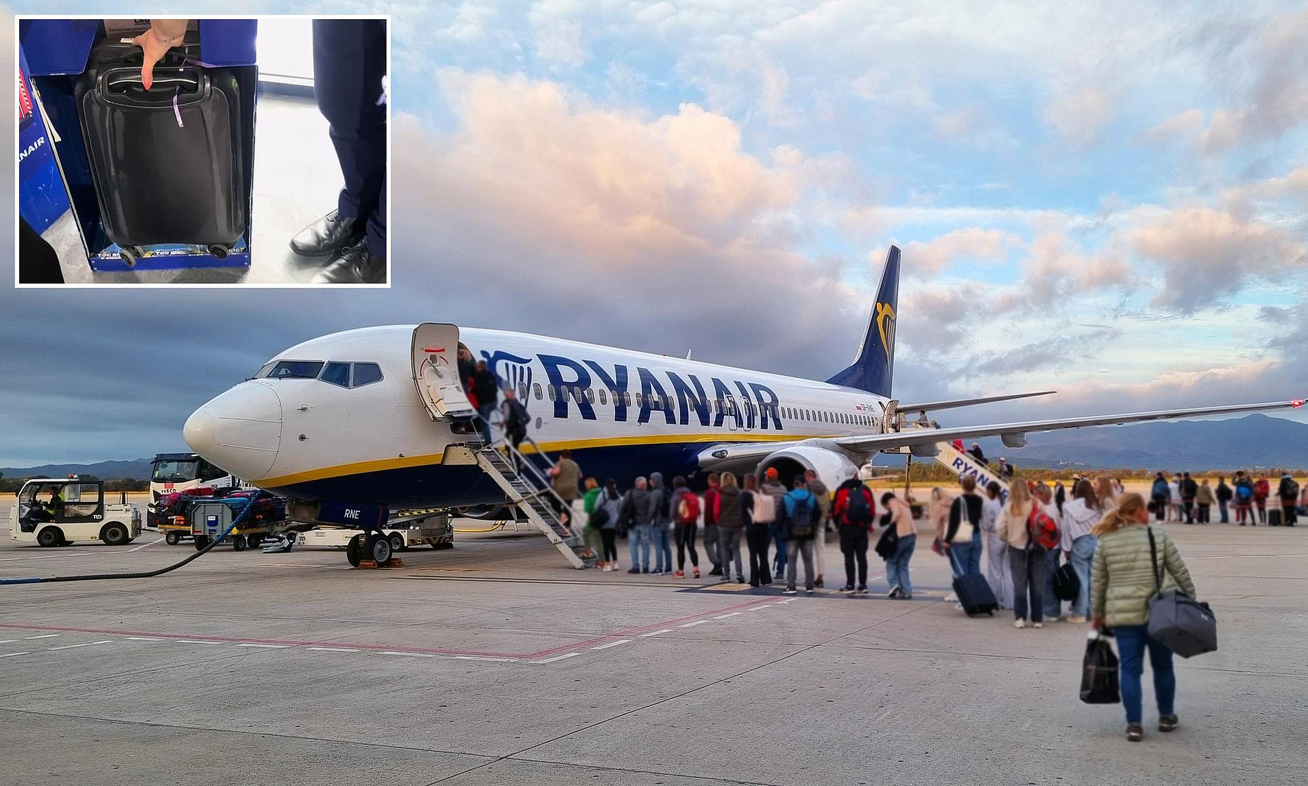 Now Ryanair pay staff bonuses to catch out passengers with oversized cabin bags