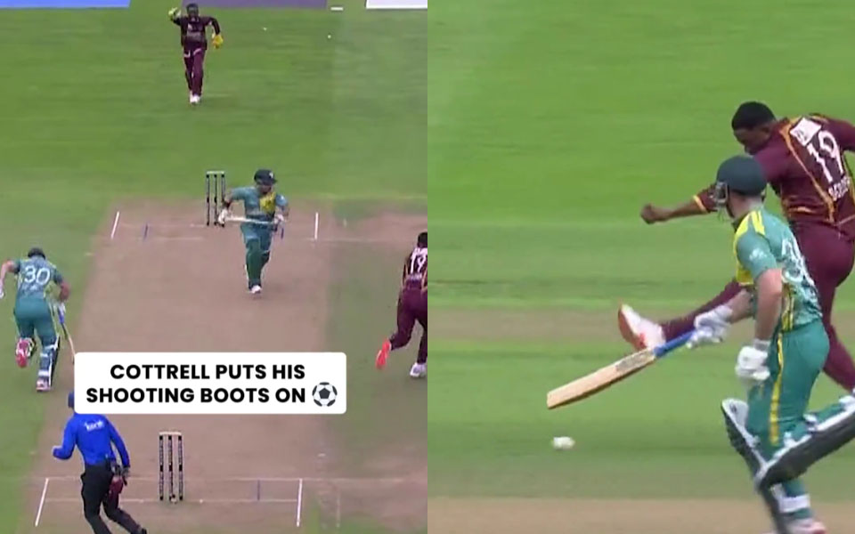 [Watch] WCL 2025: Sheldon Cottrell showcases fancy footwork to dismiss ...