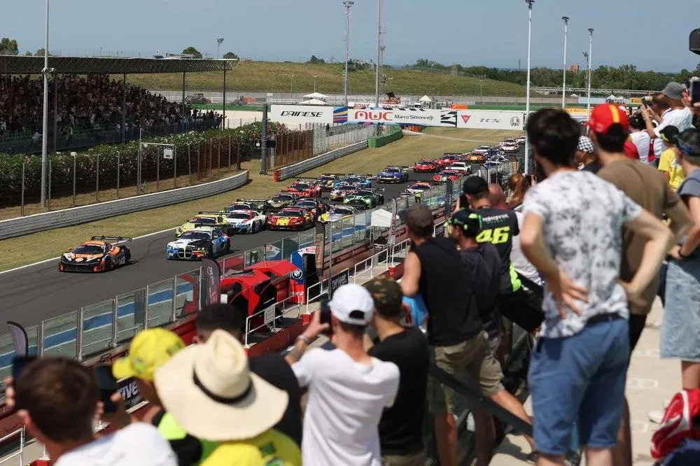 Gigantic crash occurs as car explodes upon contact with competitor