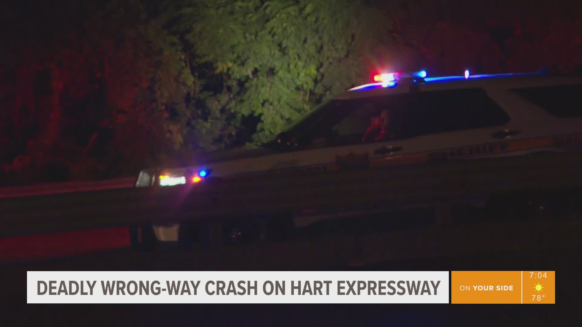 Deadly wrong-way crash closes parts of Hart Expressway