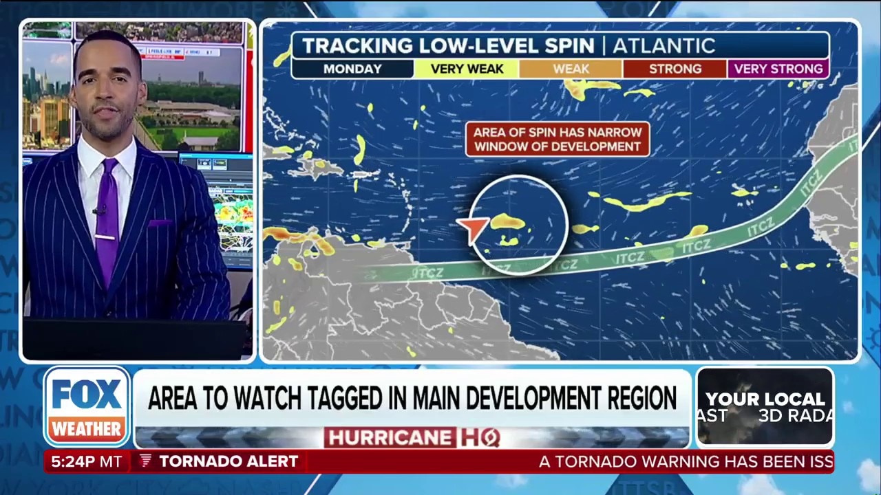 Areas to watch in the main region of development for a Atlantic disturbance