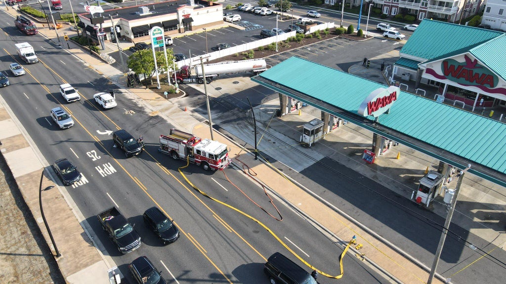 Roughly 800 gallons of gas spills at Wawa in Wildwood, New Jersey
