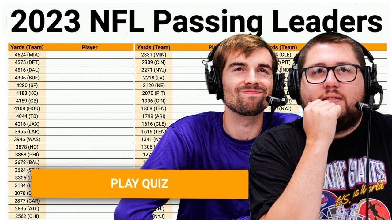 Can we name EVERY NFL passing leader? (2023)