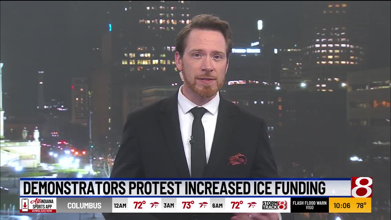 Demonstrators protest increased ICE funding