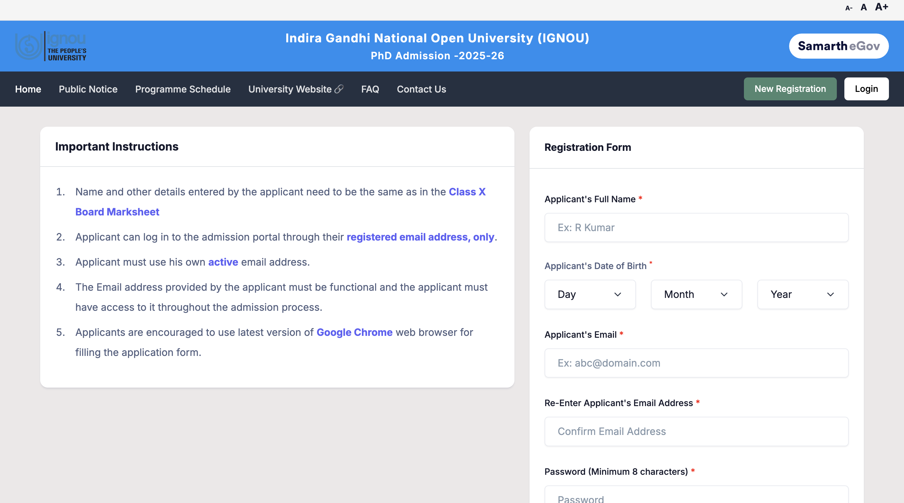 IGNOU begins PhD admissions for 2025 at ignou-phd.samarth.edu.in: Apply ...