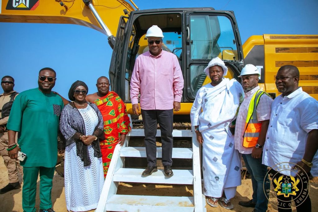 President Mahama launches Phase II of Blekusu Coastal Protection Project