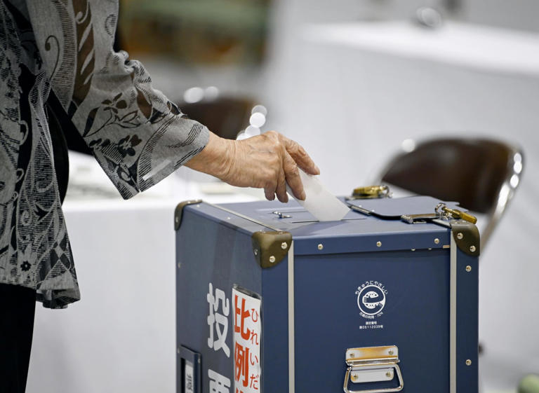 Voting underway in Japan for upper house race, with focus on majority
