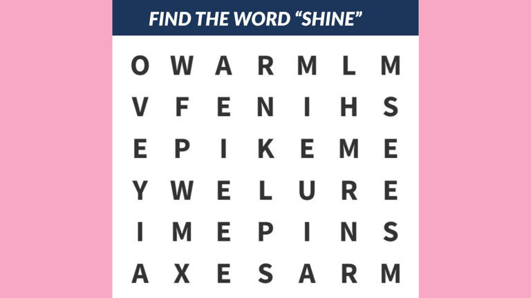 Only 7% With Sniper Eyes Can Find the Word ‘SHINE’ in 9 Seconds!