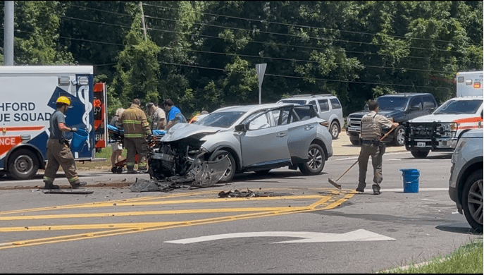 Two cars collide on busy Dothan Highway sending multiple to the hospital