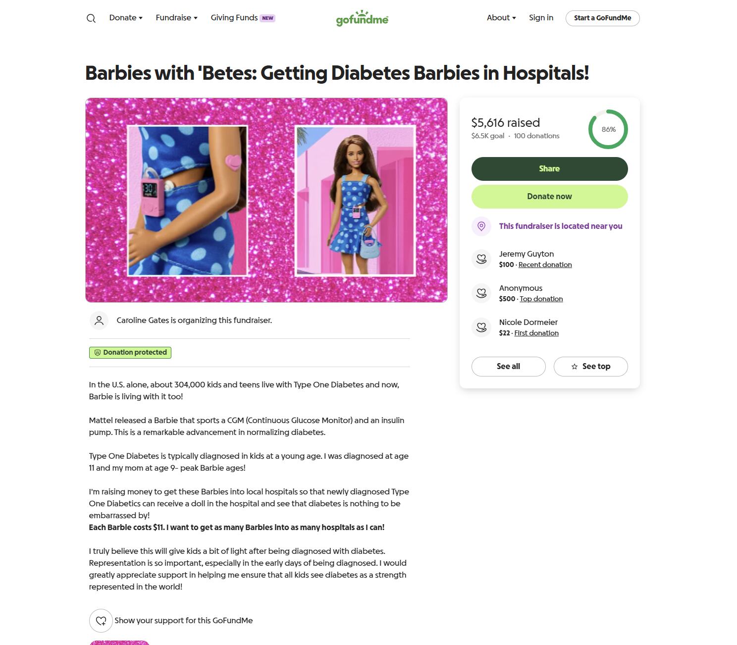 Local woman raises money to donate new Barbie with diabetes to kids in ...