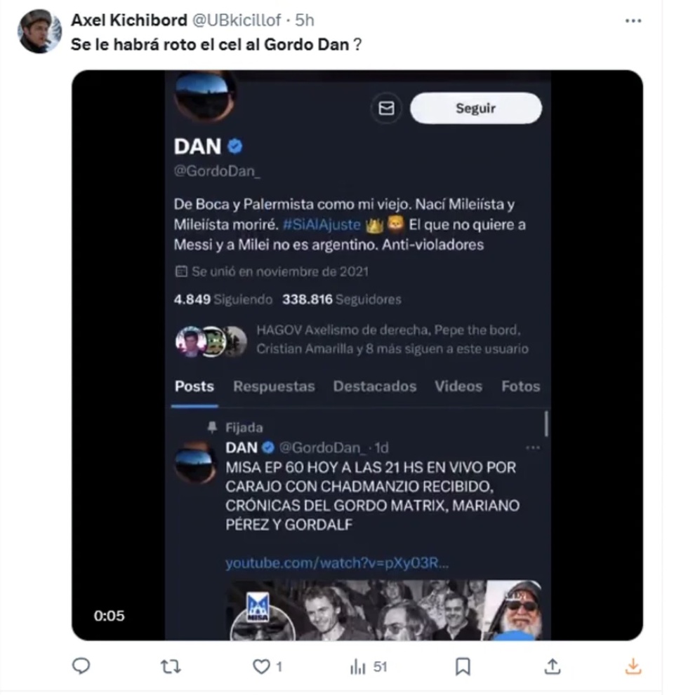 Del "brazo armado digital" al hazmerreír en redes: el "Gordo Dan ...