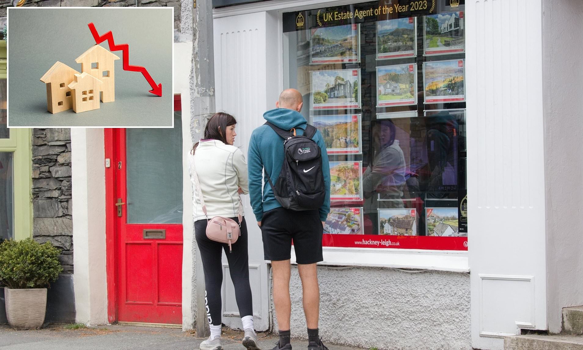 Property asking prices fall AGAIN as Rightmove records worst seasonal ...