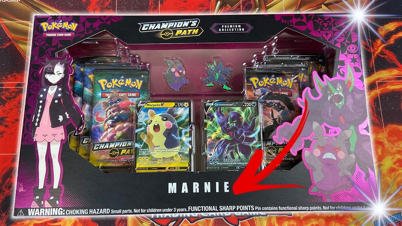 Pokémon Champion's Path Marnie Premium Box Opening