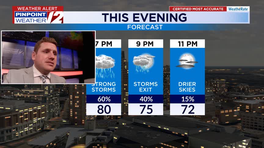 WPRI 12 Weather Alert 7/20/25: Strong Thunderstorms Moving Through The Area
