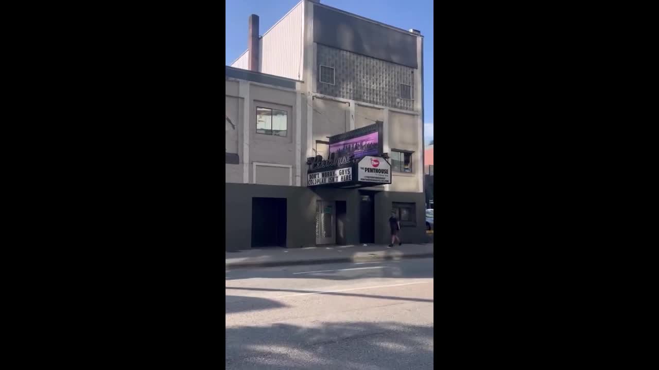 Coldplay isn't here! Strip club has cheeky sign telling husbands they ...