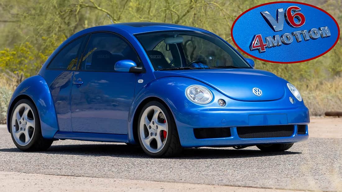VW Beetle in der Bring-a-Trailer-Auktion: Beetle mit VR6-Twin-Turbo ...