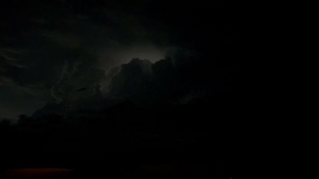 'Insane' Lightning Flashes Behind Clouds During Nebraska Storm