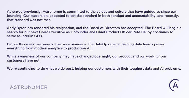 Astronomer CEO Andy Byron resigns after Coldplay concert incident