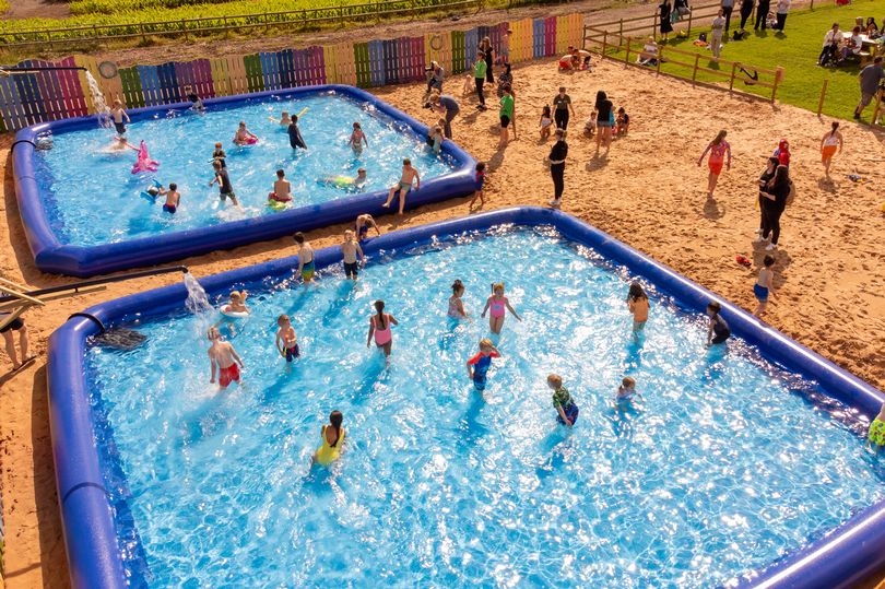 Huge beach with five giant paddling pools opens near Birmingham